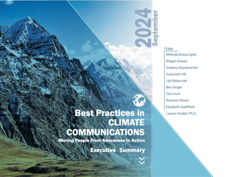 Best Practices in Climate Communications: Moving People from Awareness to Action Executive ...